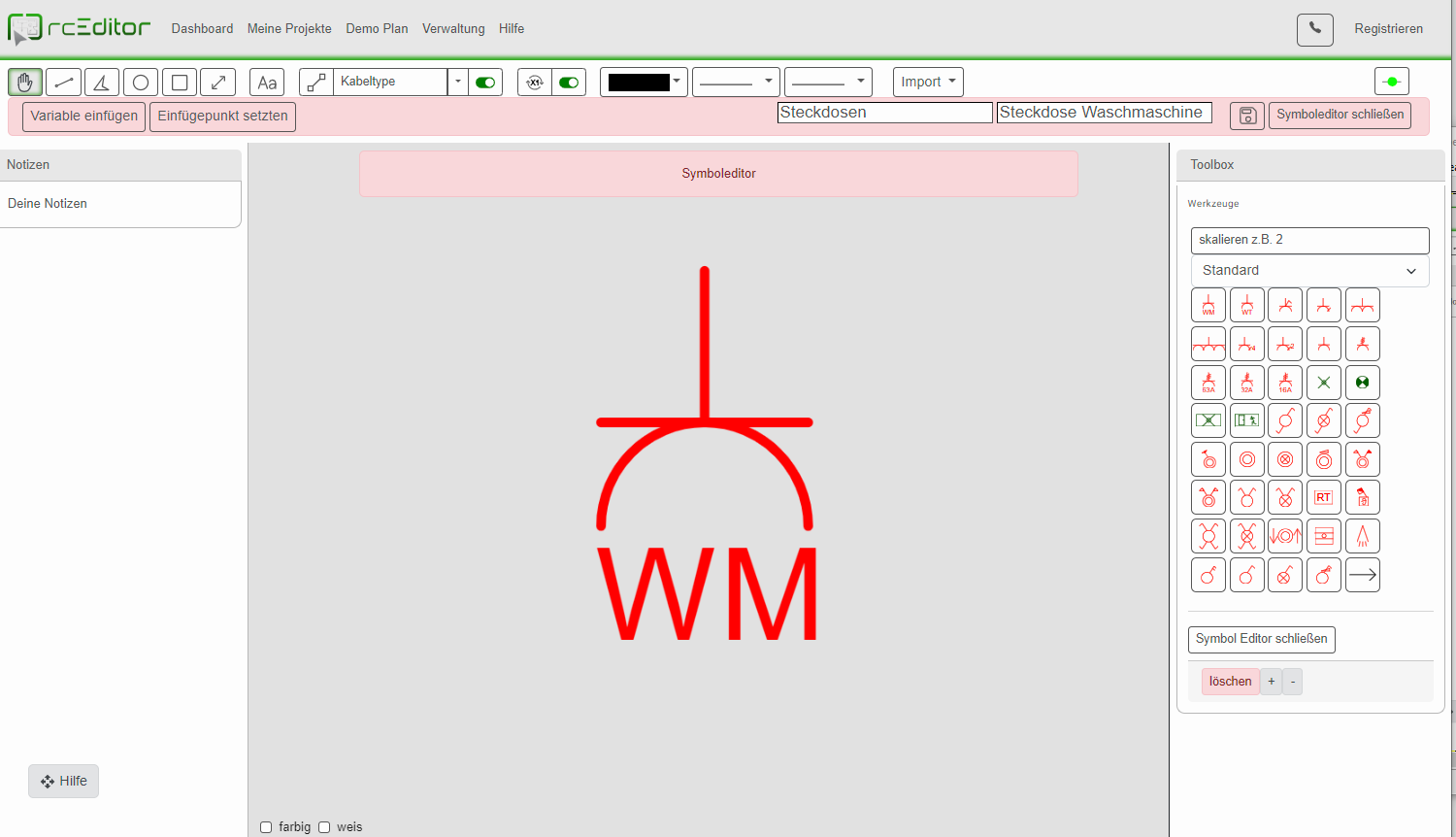Elektroplanung Software - rcEditor