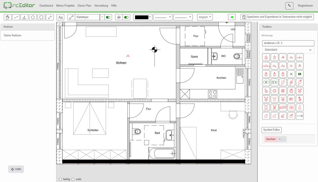 Elektroplanung Software - rcEditor
